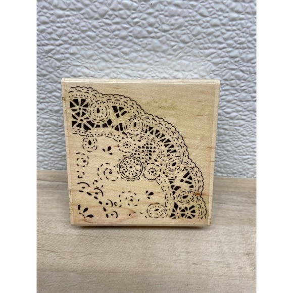 Stampabilities | Art | 202 Stampabilities Lace Corner Wood Mounted ...